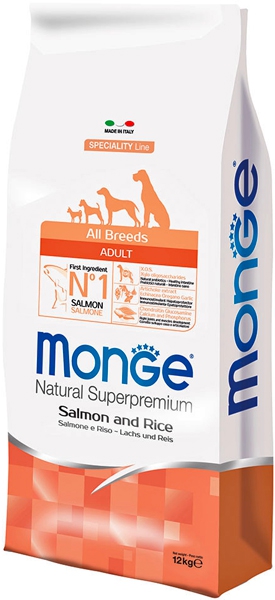Monge Speciality Line - All Breeds Adult con Salmone e Riso da 12 Kg ...