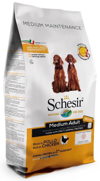 Schesir - Medium Mantenimento al Pollo 12 Kg | Moby Dick