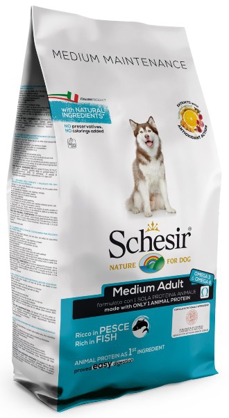 Schesir - Medium Mantenimento al Pesce 12 Kg | Moby Dick