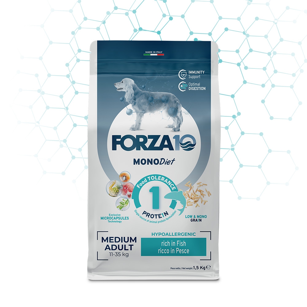 Forza 10 - Mono Diet Medium Adult con Pesce da 12 kg | Moby Dick