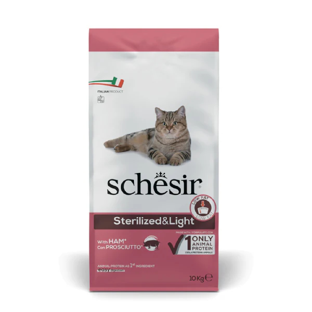 Schesir - Gatto Sterilized and Light al Prosciutto da 10 kg | Moby Dick